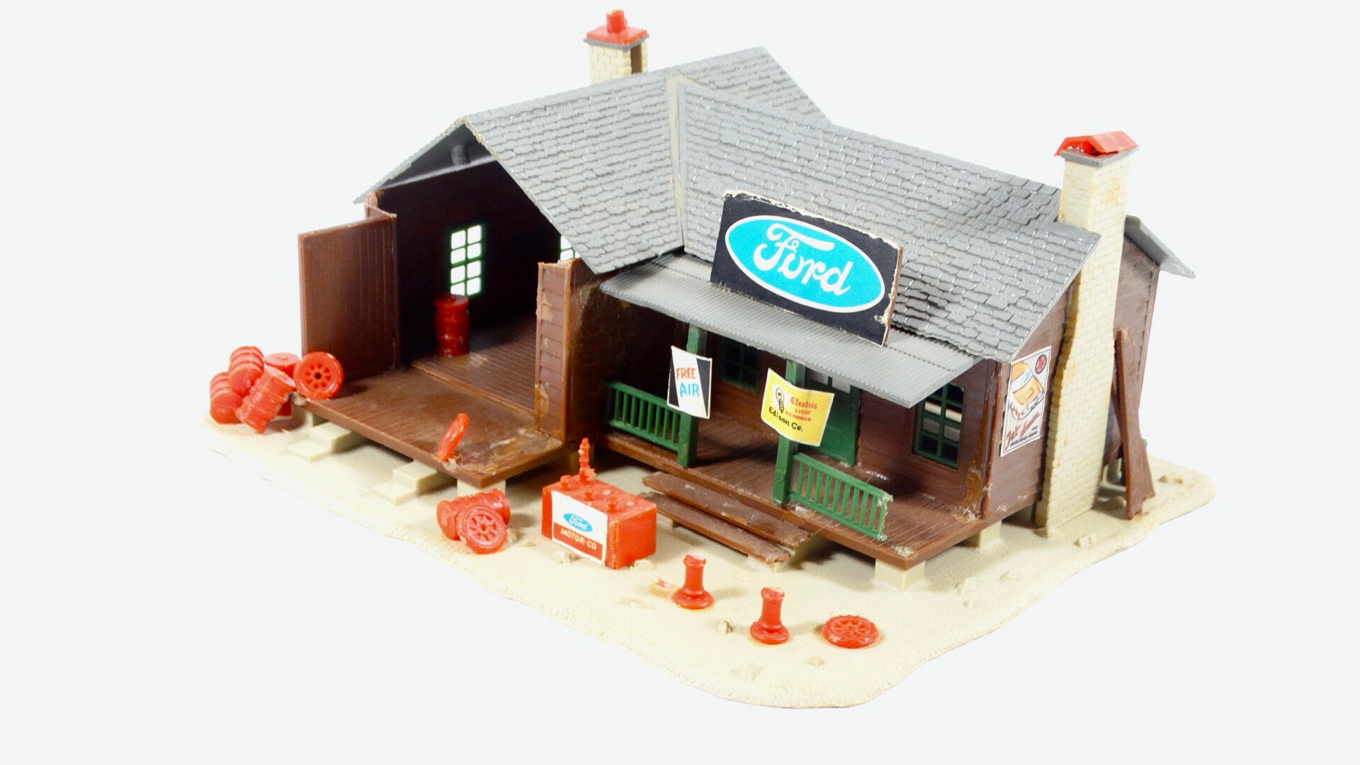 Vintage Tyco-kit HO Scale Rustic Cabin Rustic Garage West Germany Tyco ...