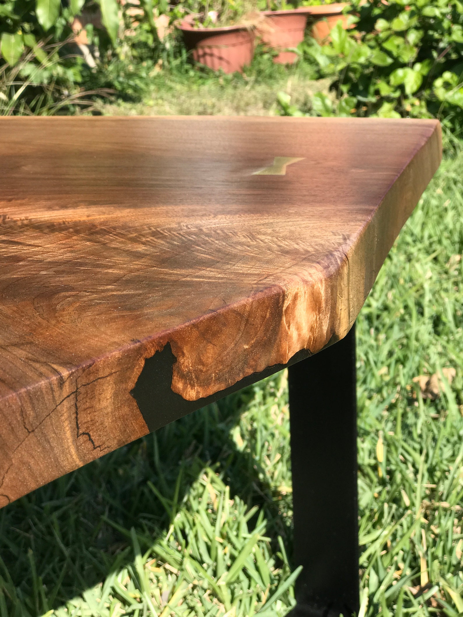 Black Walnut Coffee Table W/ Brass Bowties | Etsy
