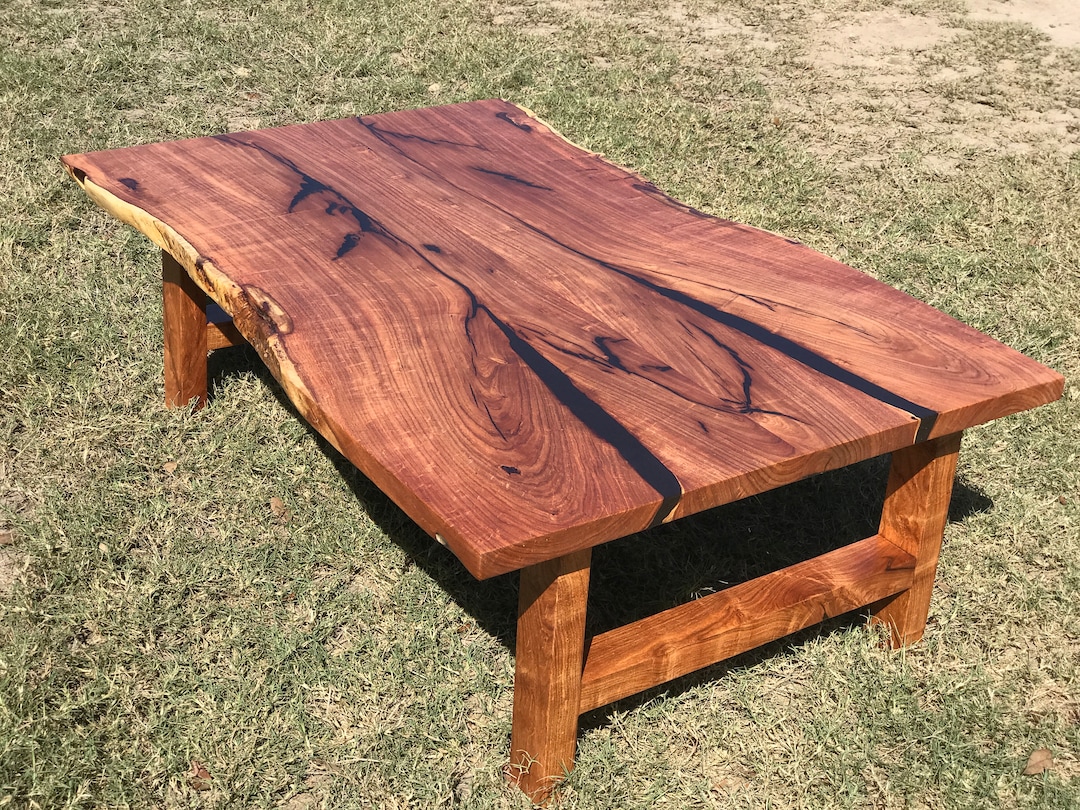 Large Mesquite Coffee Table W/ Solid Mesquite Legs - Etsy