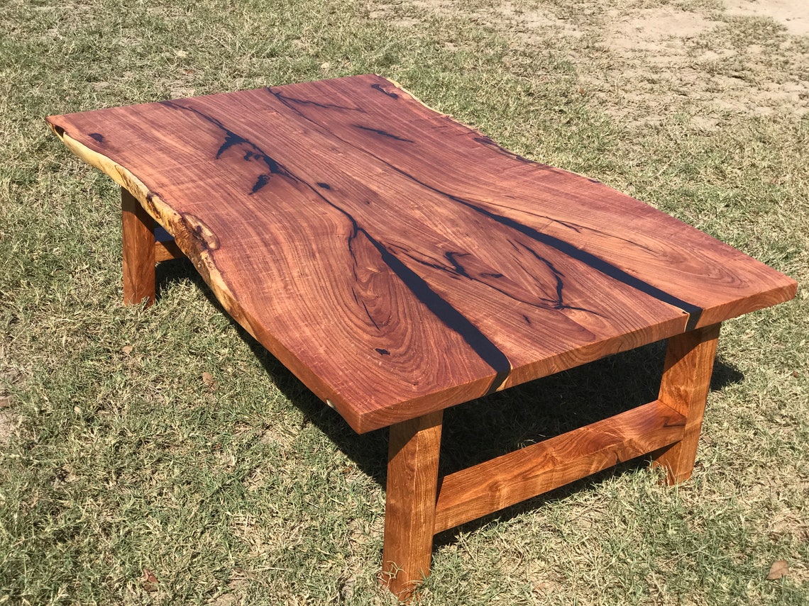 Large Mesquite Coffee Table W/ Solid Mesquite Legs - Etsy
