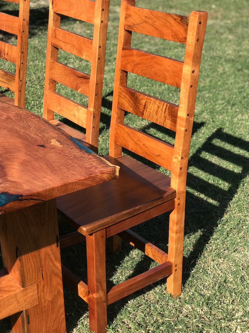 Handcrafted Mesquite Dining Table Set for 8 W/ Matching - Etsy