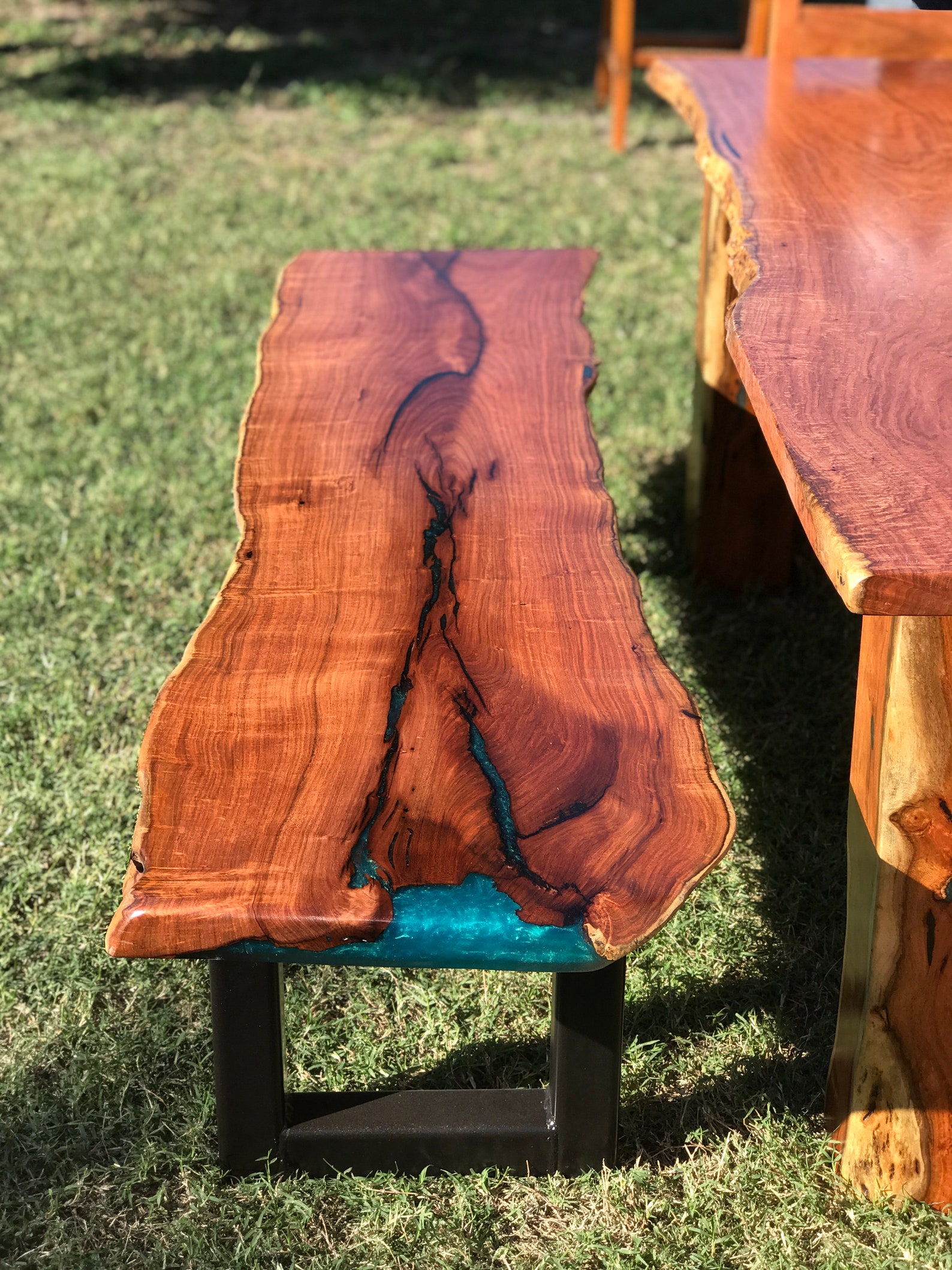 Handcrafted Mesquite Dining Table Set for 8 W/ Matching | Etsy