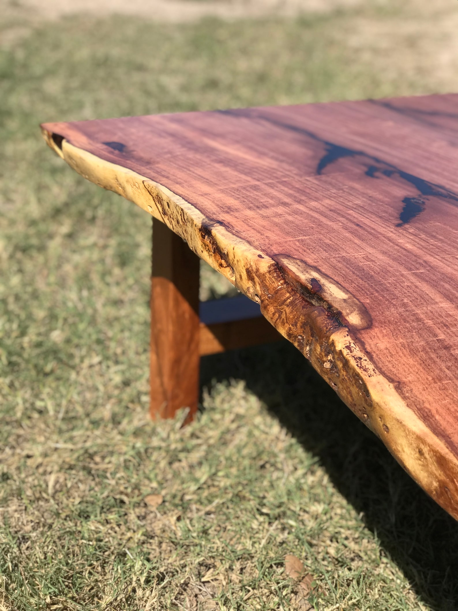 Large Mesquite Coffee Table W/ Solid Mesquite Legs - Etsy