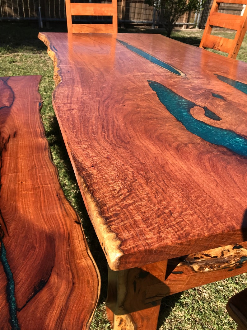 Handcrafted Mesquite Dining Table Set for 8 W/ Matching - Etsy