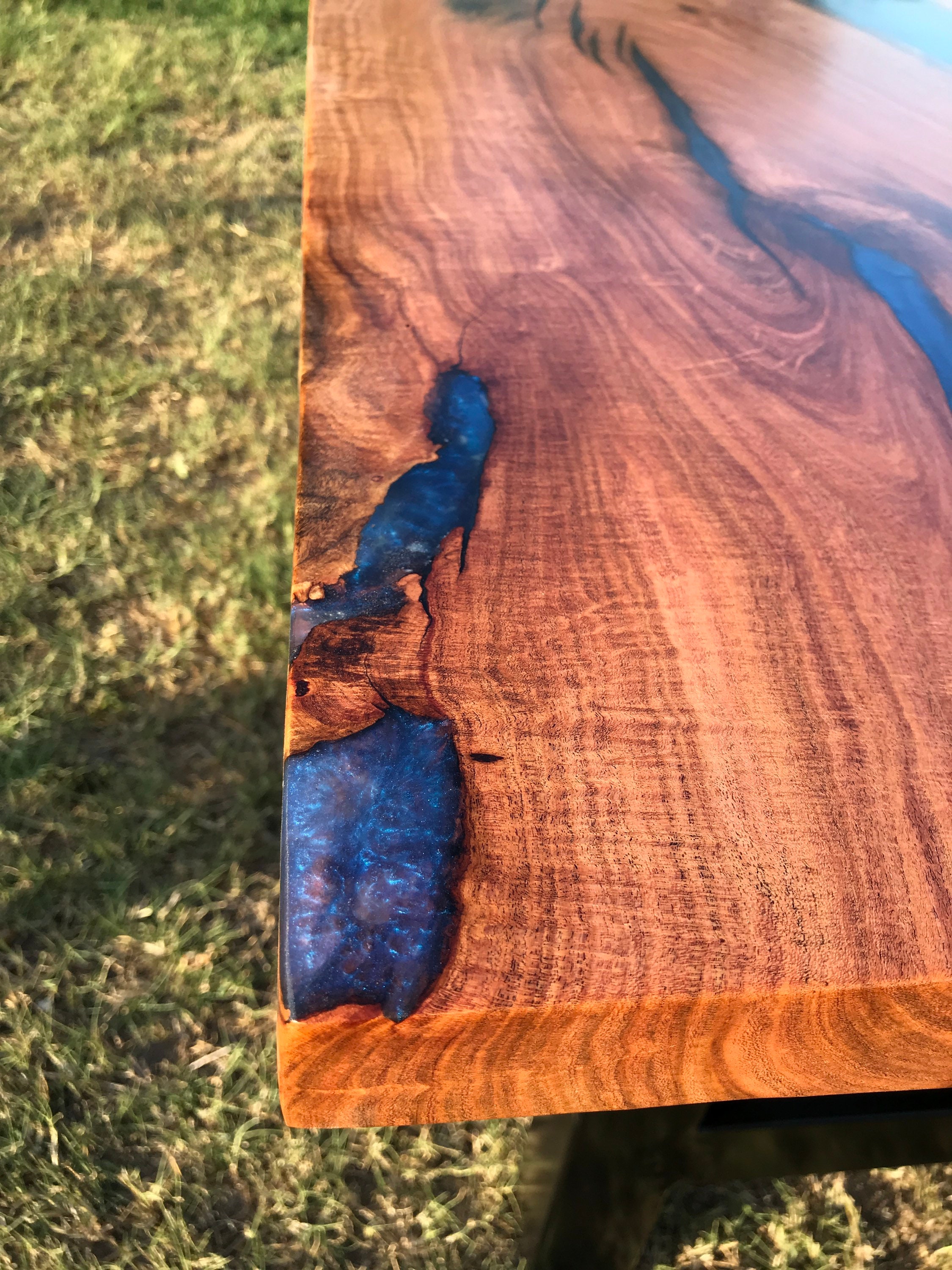 Mesquite River Dining Table W/ River Rocks - Etsy