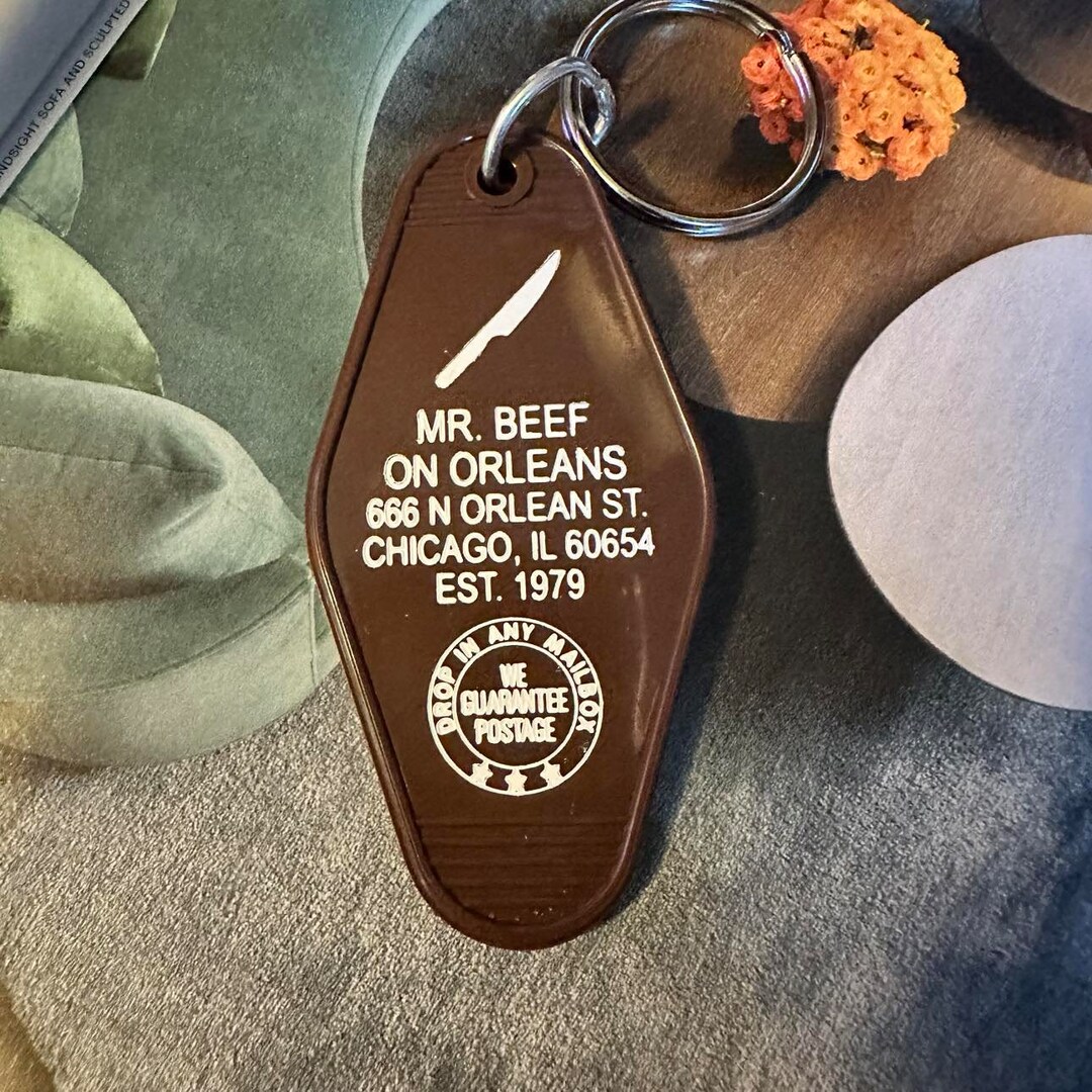 Mr Beef Retro-look Hotel-style Keychain or Tag the Bear - Etsy