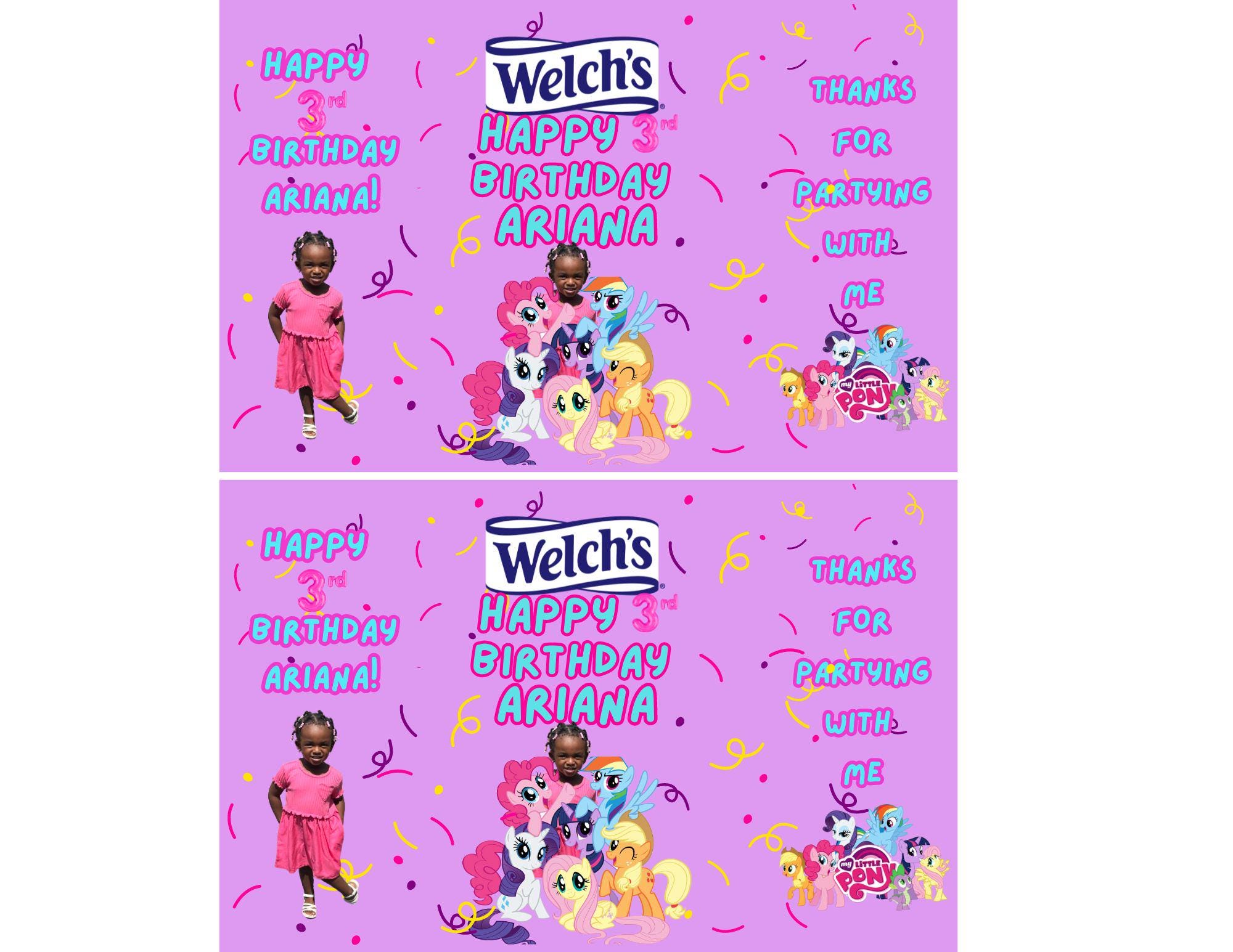 Editable Birthday Party Favortemplates, Birthday Chiptemplate, Birthday ...