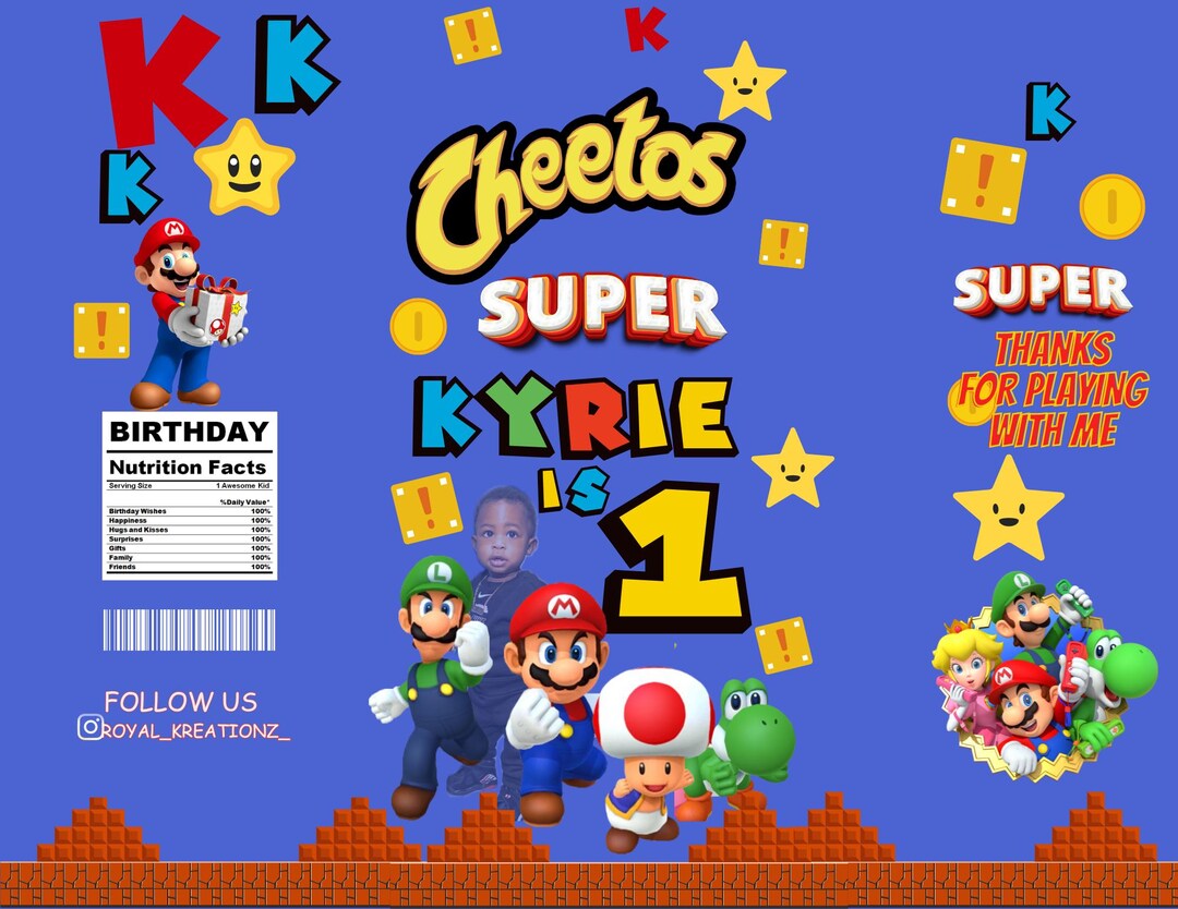 Editable Cheetos Photo, Custom Chip Bag, Personalized Cheeto Bag, Party ...