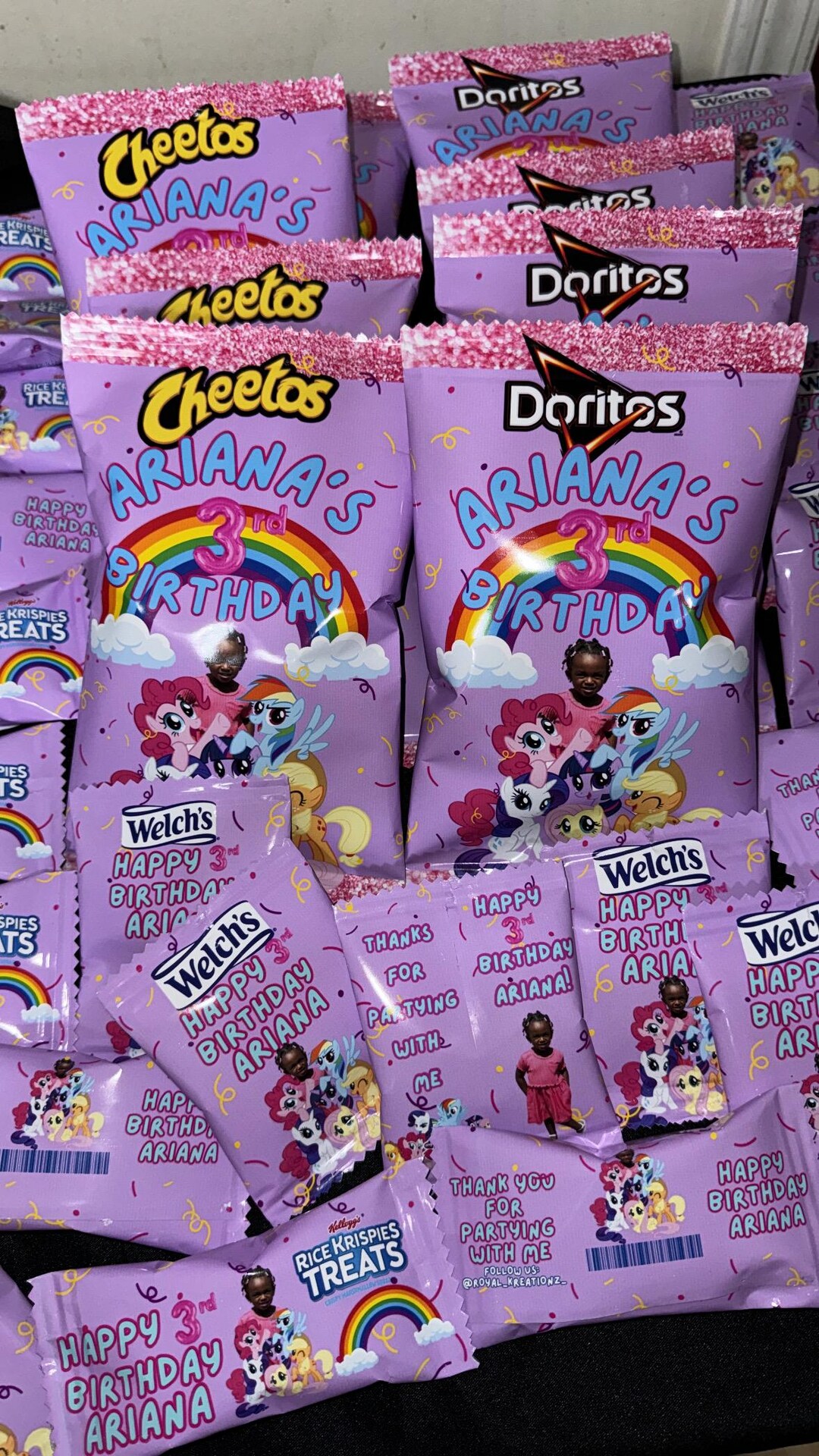 Editable Birthday Party Favortemplates, Birthday Chiptemplate, Birthday ...