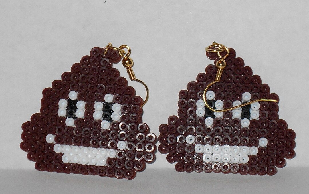 Poop Emojis Ohrring Mini Perler Bead - Etsy Österreich