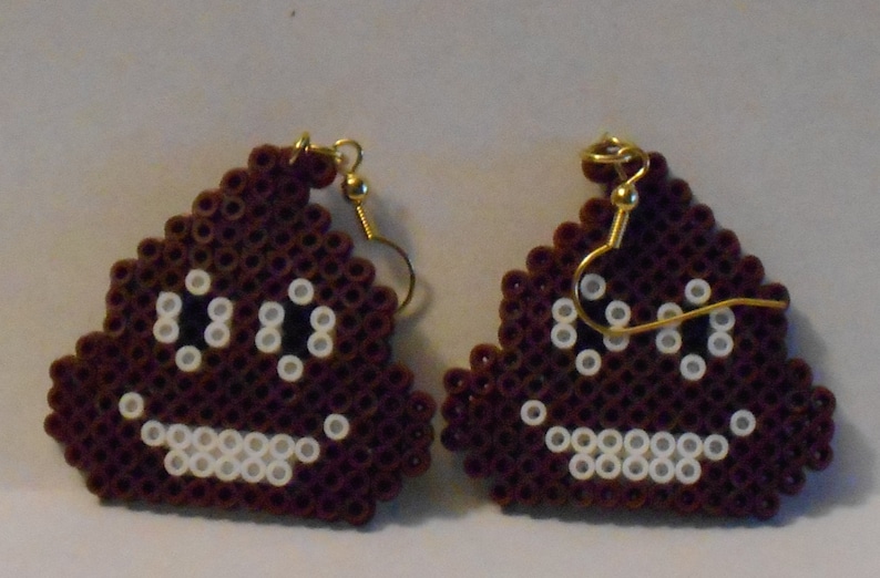 Poop Emojis Ohrring Mini Perler Bead - Etsy Österreich