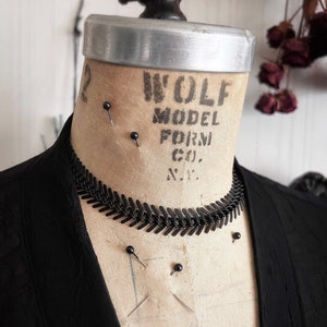 Blackened Vertebrae - Spine Chain Necklace in Black Matte - Fishbone ...