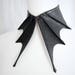 Nightfall Bat Collar Necklace - Black Faux Vegan Leather Gothic Vampire ...