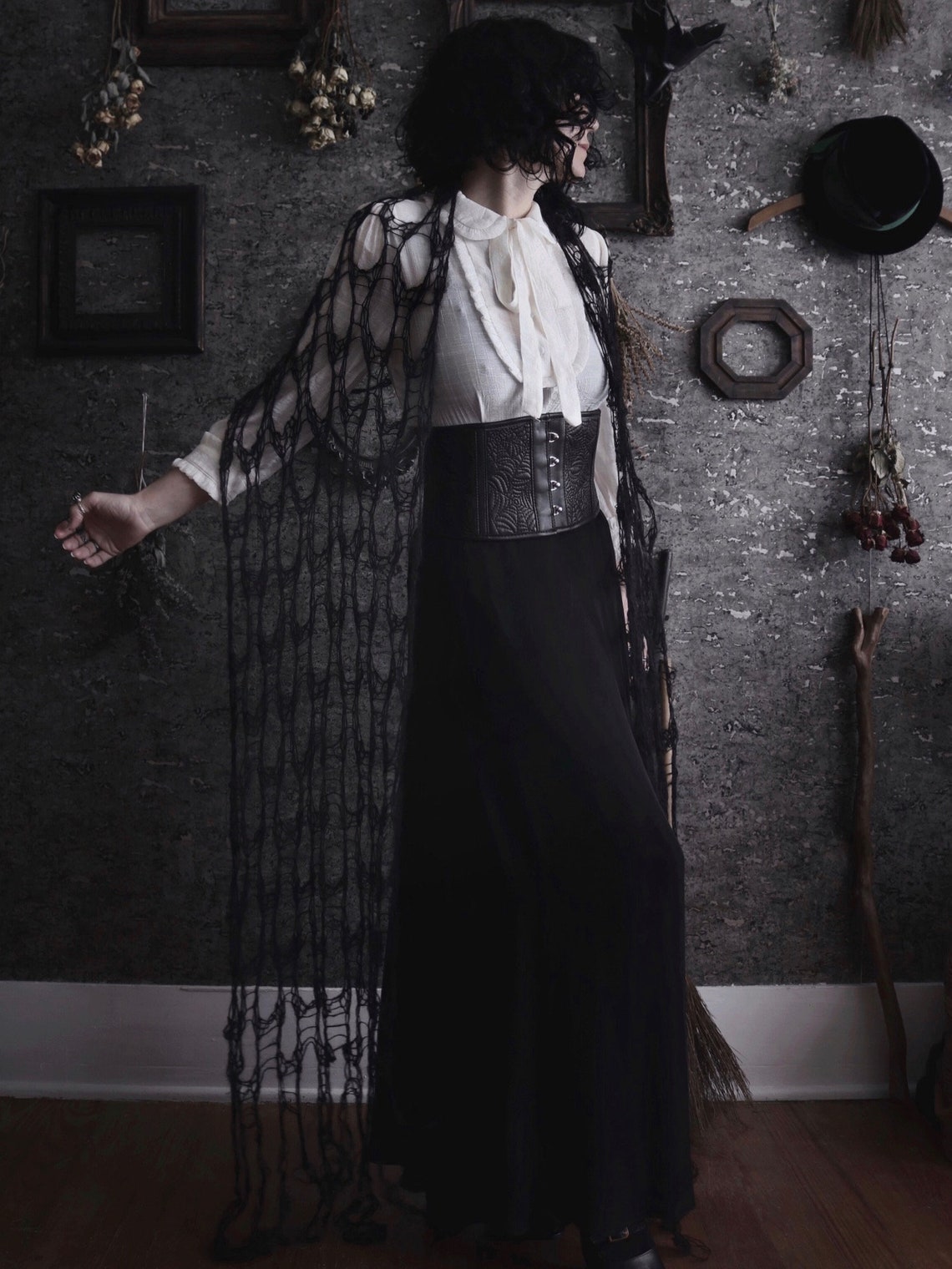 Widow's Web Scarf Knitting Pattern - PDF Digital Download - Goth Long ...
