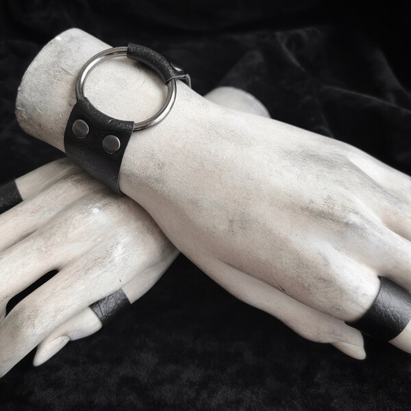 Punk Leather Cuff Womens - Etsy