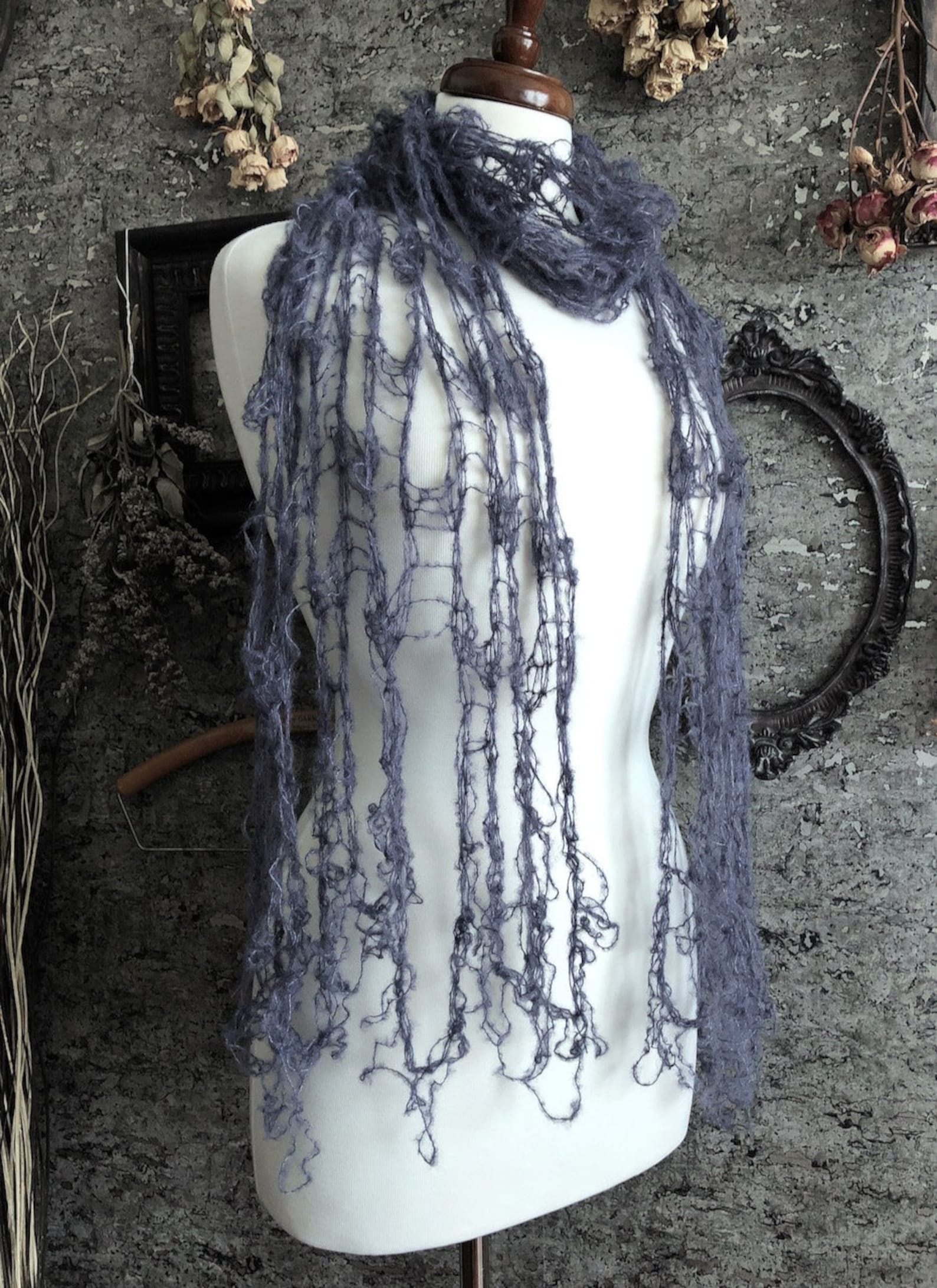 Widow's Web Scarf Knitting Pattern - PDF Digital Download - Goth Long ...