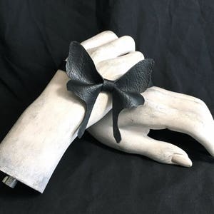 Classic Luna Moth Bowtie - Black Moth Choker Collar - Unisex Faux Vegan ...