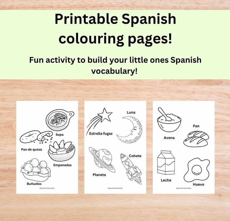 SPANISH Colouring Worksheets, Primeras Palabras,colouring Pages ...