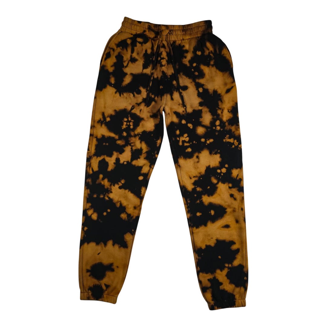 Bleach Dye Relaxed Jogging Bottoms: Acid Wash Tie Dye Baggy Sweatpants ...