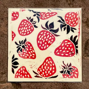 Strawberry Print - Etsy