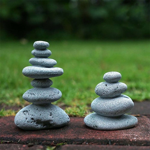 Miniature Small Zen Style Stone Lamp With Three Holes Figure - Etsy