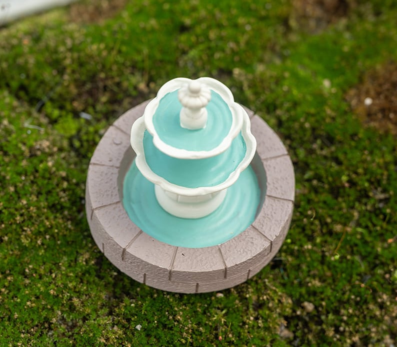Miniature Small Fountain Figure Fairy Garden Supplies Terrarium ...