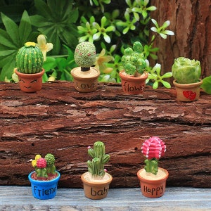 Set 7pcs Miniature Small Tiny Cute Flower , Potted Plant Fairy Garden ...