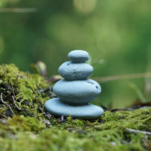 Natural Miniature Small Zen Style Stone Laying Figure Fairy Garden ...