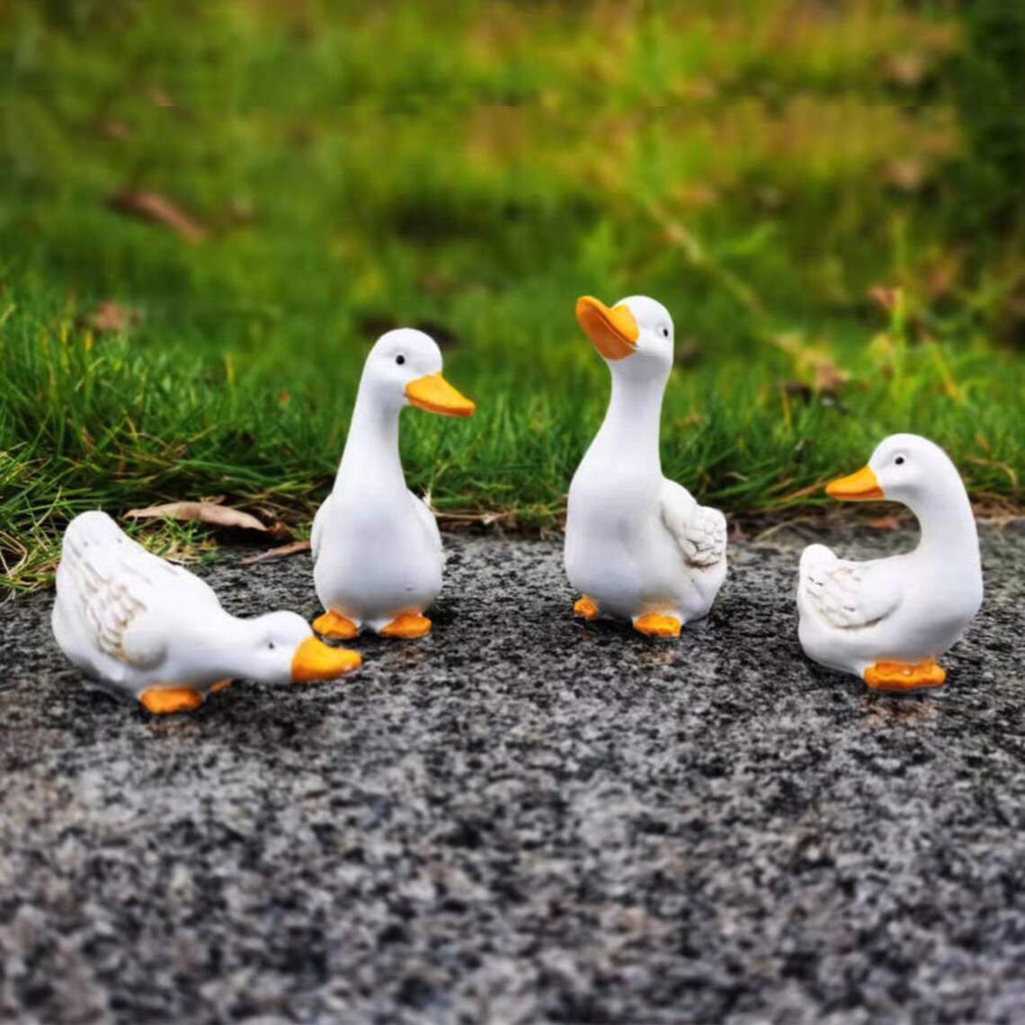 4PCS Miniature Tiny Set of 4PCS Ducks Playing Animal Figurines - Etsy