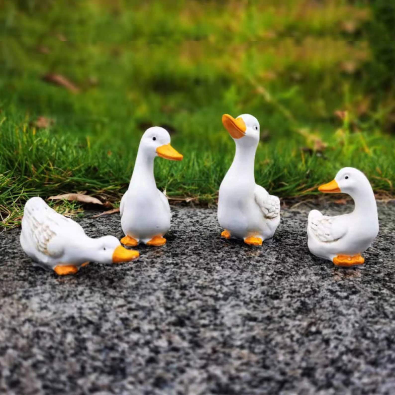4PCS Miniature Tiny Set of 4PCS Ducks Playing Animal Figurines - Etsy
