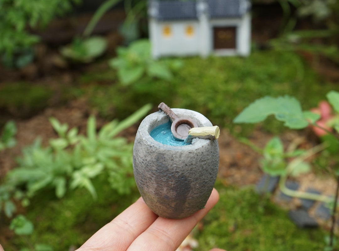 Miniature Tiny Water Vat Figure Fairy Garden Supplies Terrarium ...