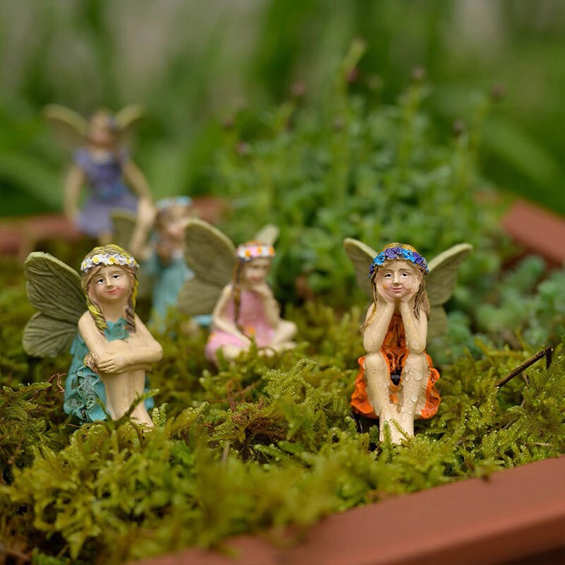 Set of 6pcs Fairy Garden Miniature Small Fairy Girls mini - Etsy