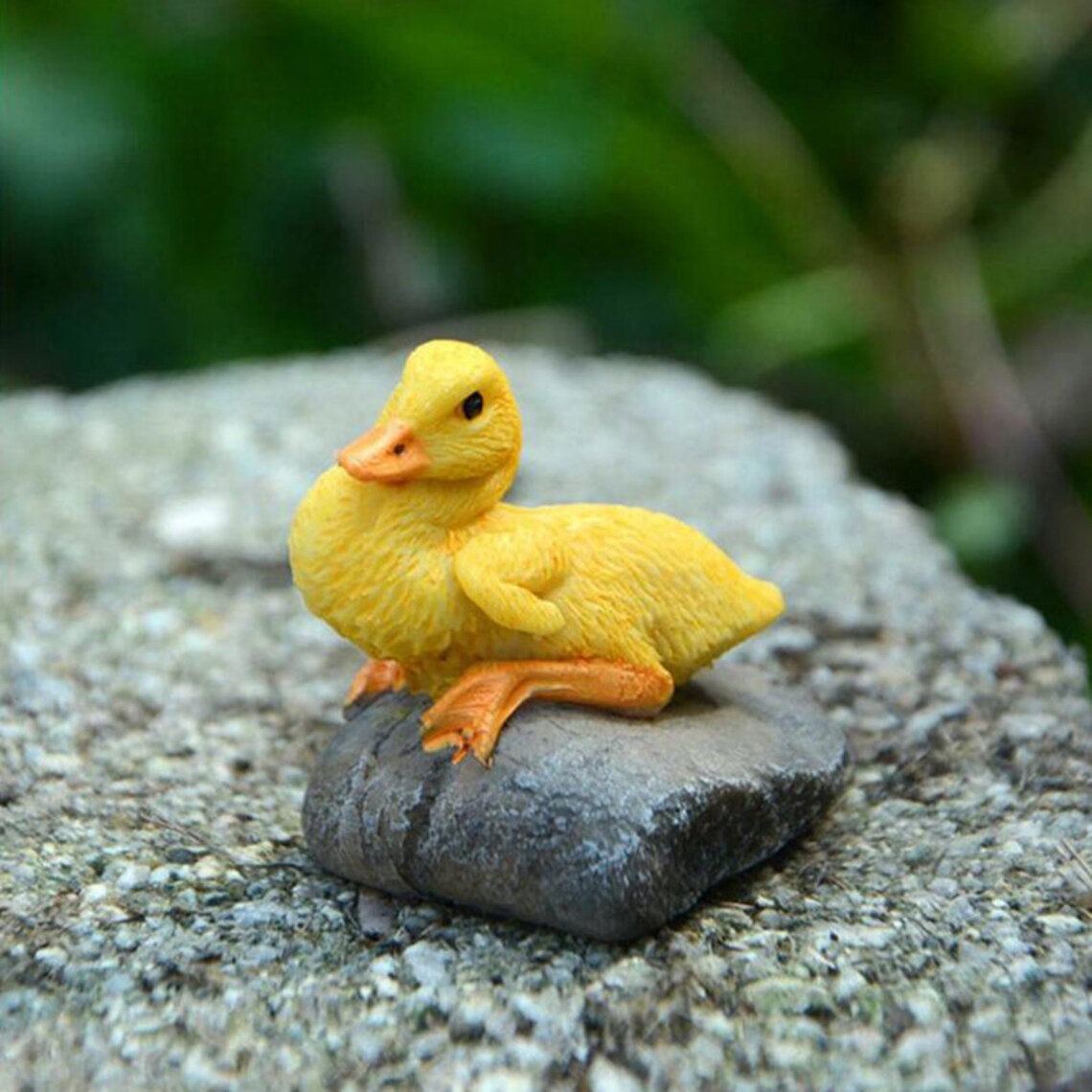 Miniature Small Two Ducks Sit on Stone Animal Figurines Fairy - Etsy