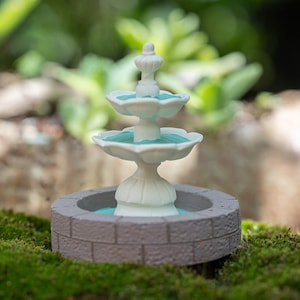 Miniature Small Fountain Figure Fairy Garden Supplies Terrarium ...