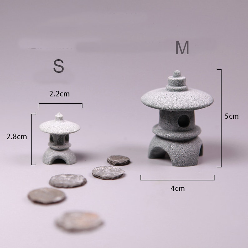 Miniature Small Zen Style Stone Lamp With Three Holes Figure - Etsy