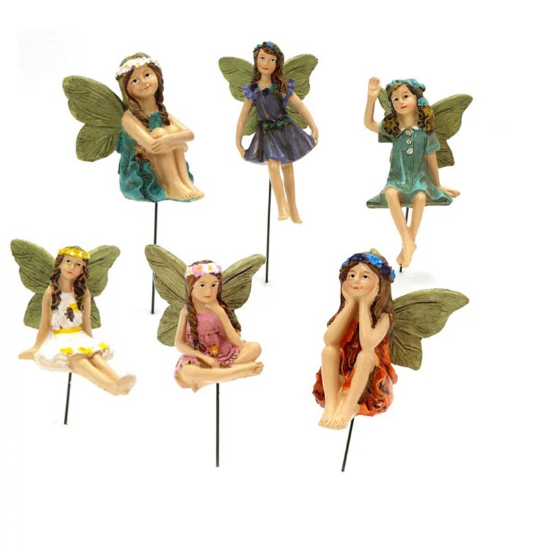 Set of 6pcs Fairy Garden Miniature Small Fairy Girls mini - Etsy