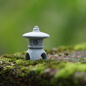 Miniature Small Zen Style Stone Lamp With Three Holes Figure Fairy ...