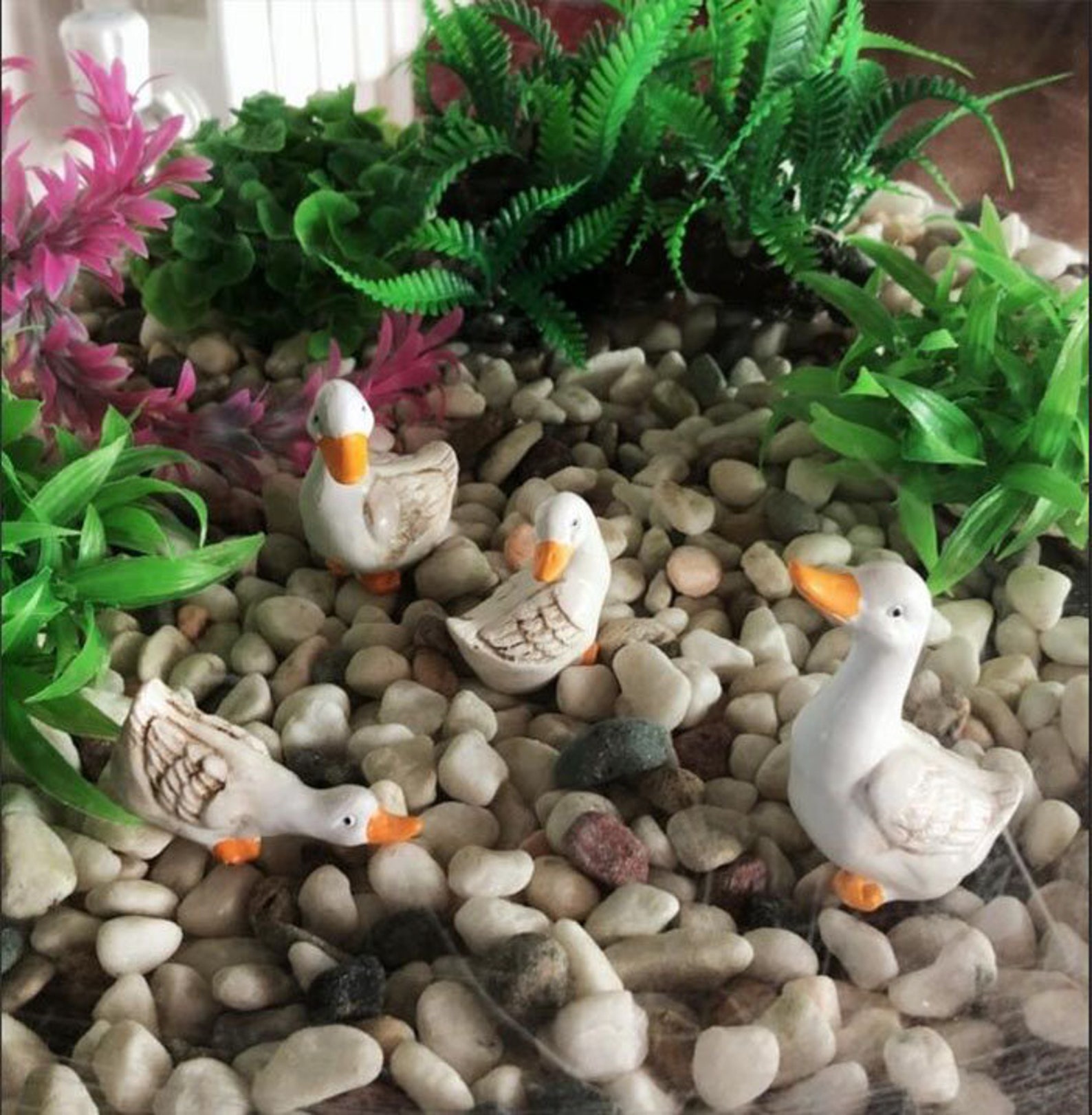 4PCS Miniature Tiny Set of 4PCS Ducks Playing Animal Figurines - Etsy