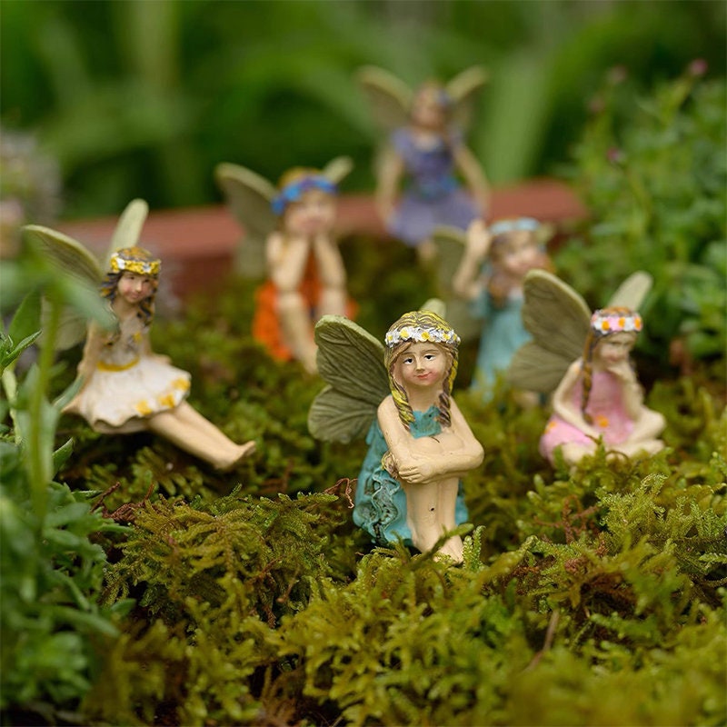 Set of 6pcs Fairy Garden Miniature Small Fairy Girls mini - Etsy