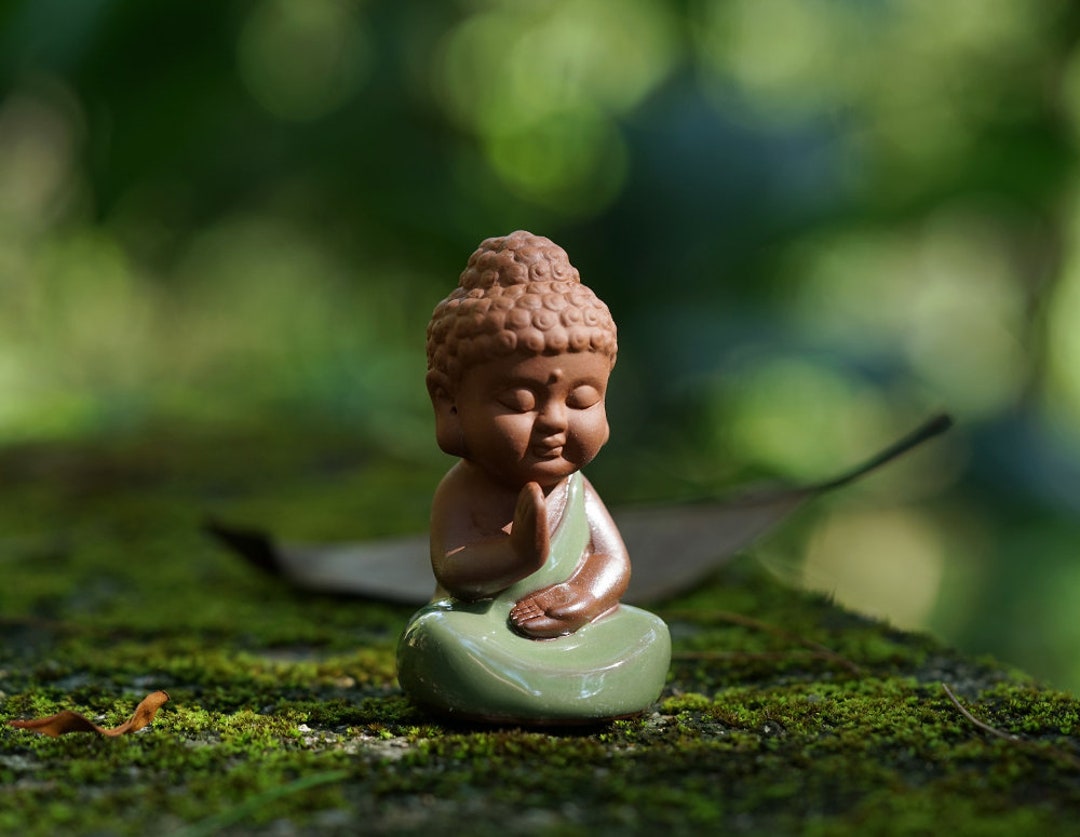 Miniature Buddha Figure , Single Sell , Small Monk Figurines Fairy ...