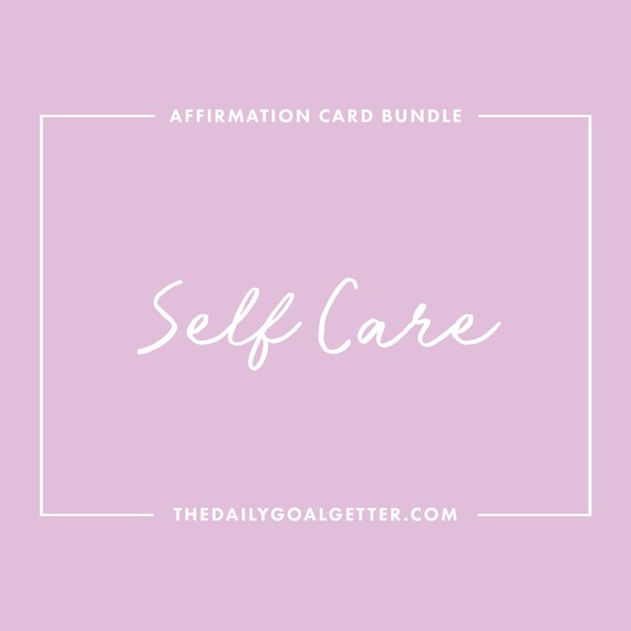 SELF CARE BUNDLE: Affirmation cards for Self Love Confidence | Etsy