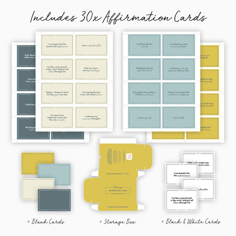 HEALTH & WELLBEING BUNDLE: Affirmation Cards for Health, Stress and ...