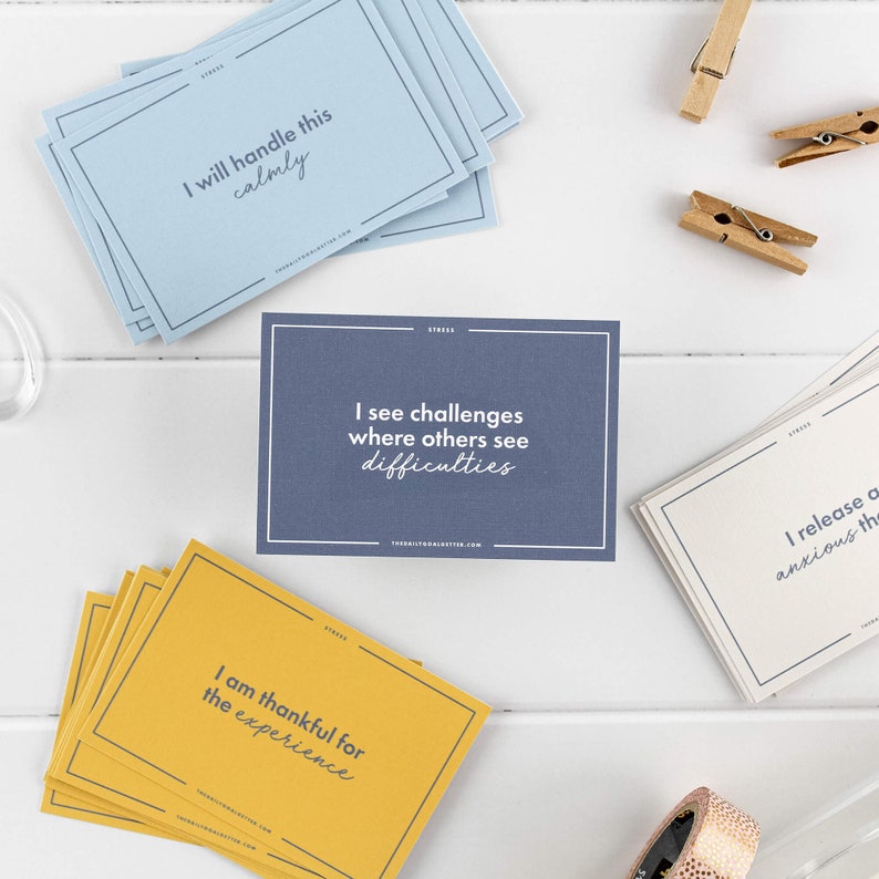 HEALTH & WELLBEING BUNDLE: Affirmation Cards for Health, Stress and ...