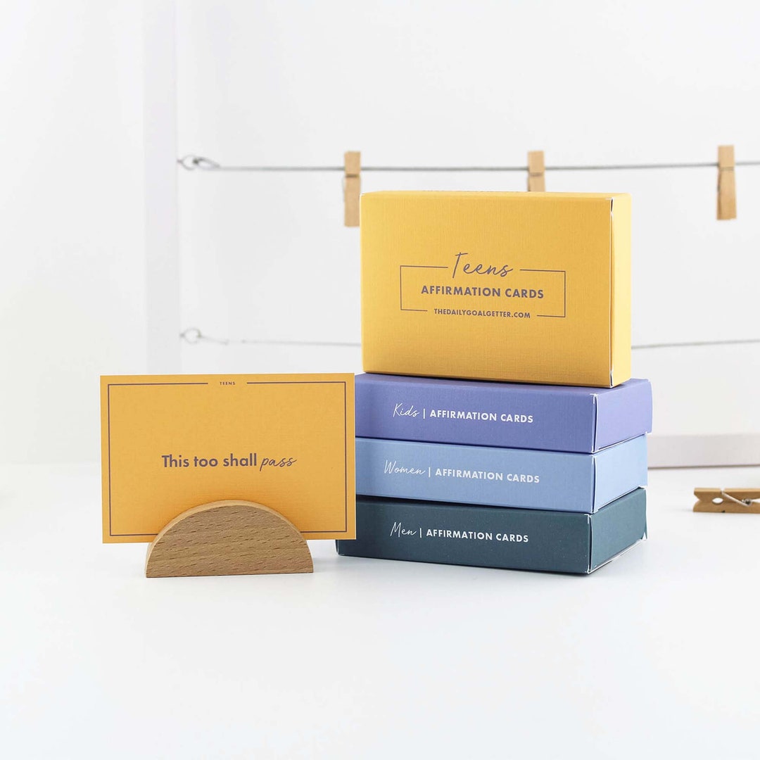 FAMILY BUNDLE: Affirmation Cards for Women, Men, Kids & Teens - Etsy