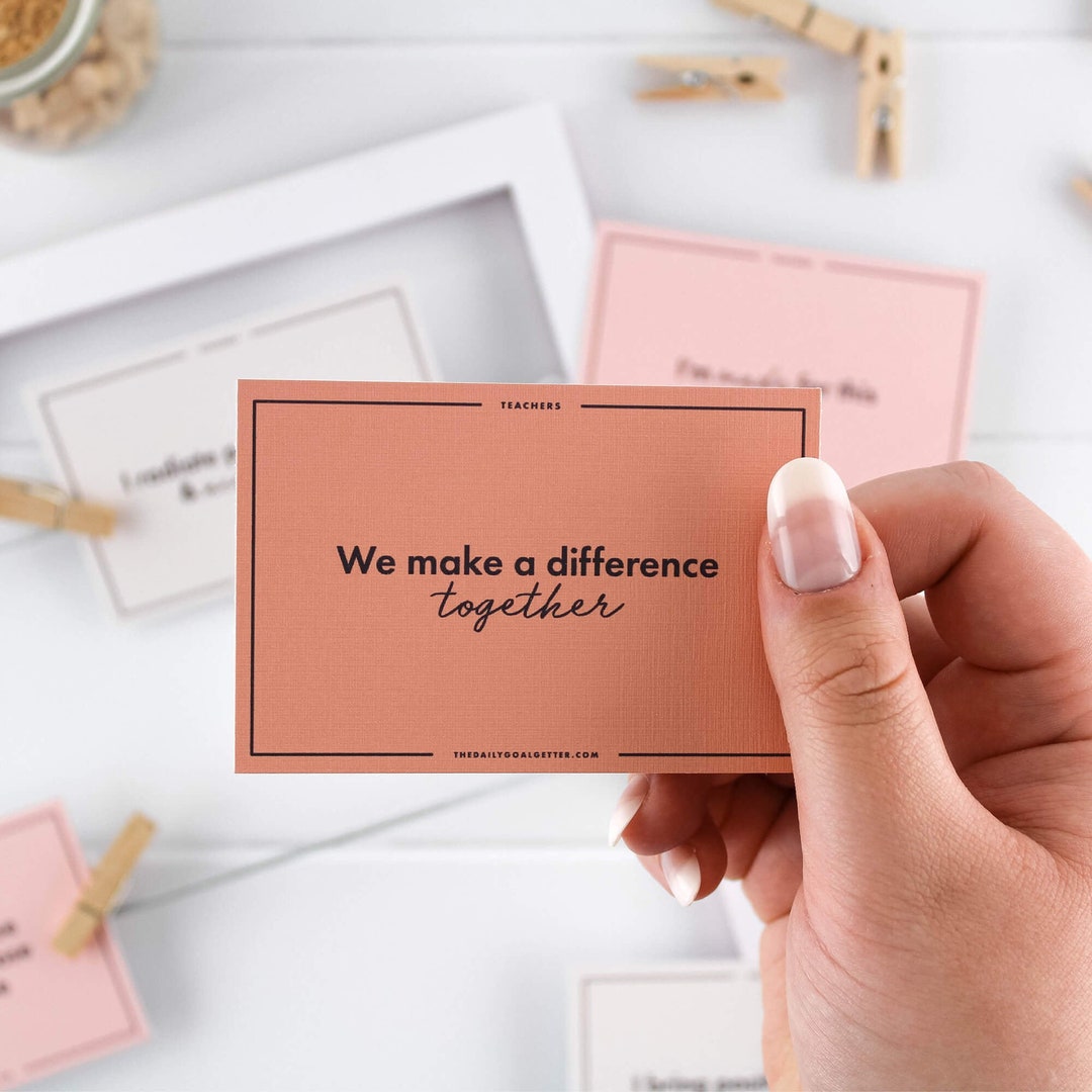 Positive Teacher Affirmation Cards, Positive Words of Encouragement for ...