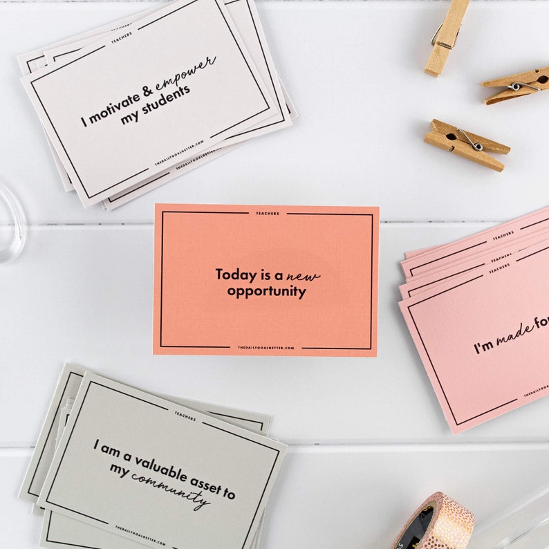 TEACHER & STUDENT BUNDLE: Affirmation Cards for Teachers, Teens, and ...