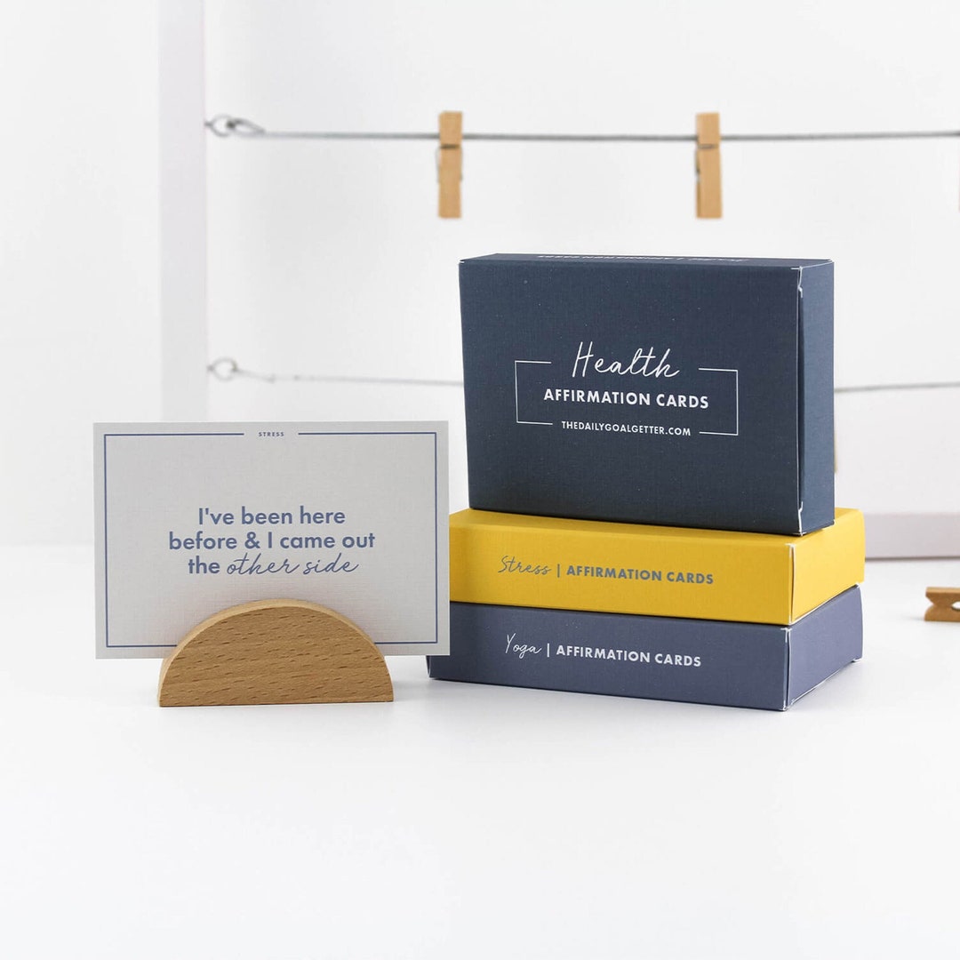 HEALTH & WELLBEING BUNDLE: Affirmation Cards for Health, Stress and ...