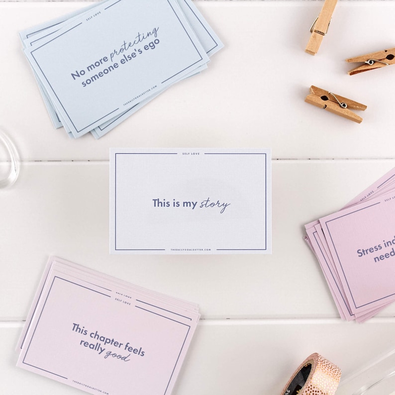 SELF CARE BUNDLE: Affirmation Cards for Self Love, Confidence & Healing ...