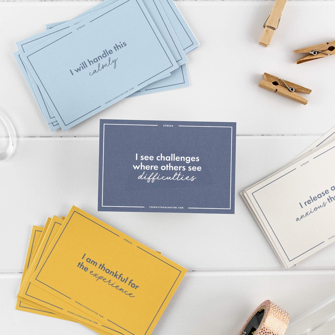 Stress & Anxiety Affirmation Cards: Calming Daily Inspiration ...