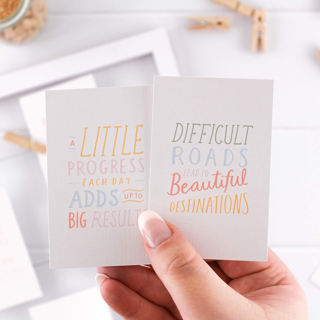 Printable Motivational Quote Cards: Vision Board Inspiration (digital ...
